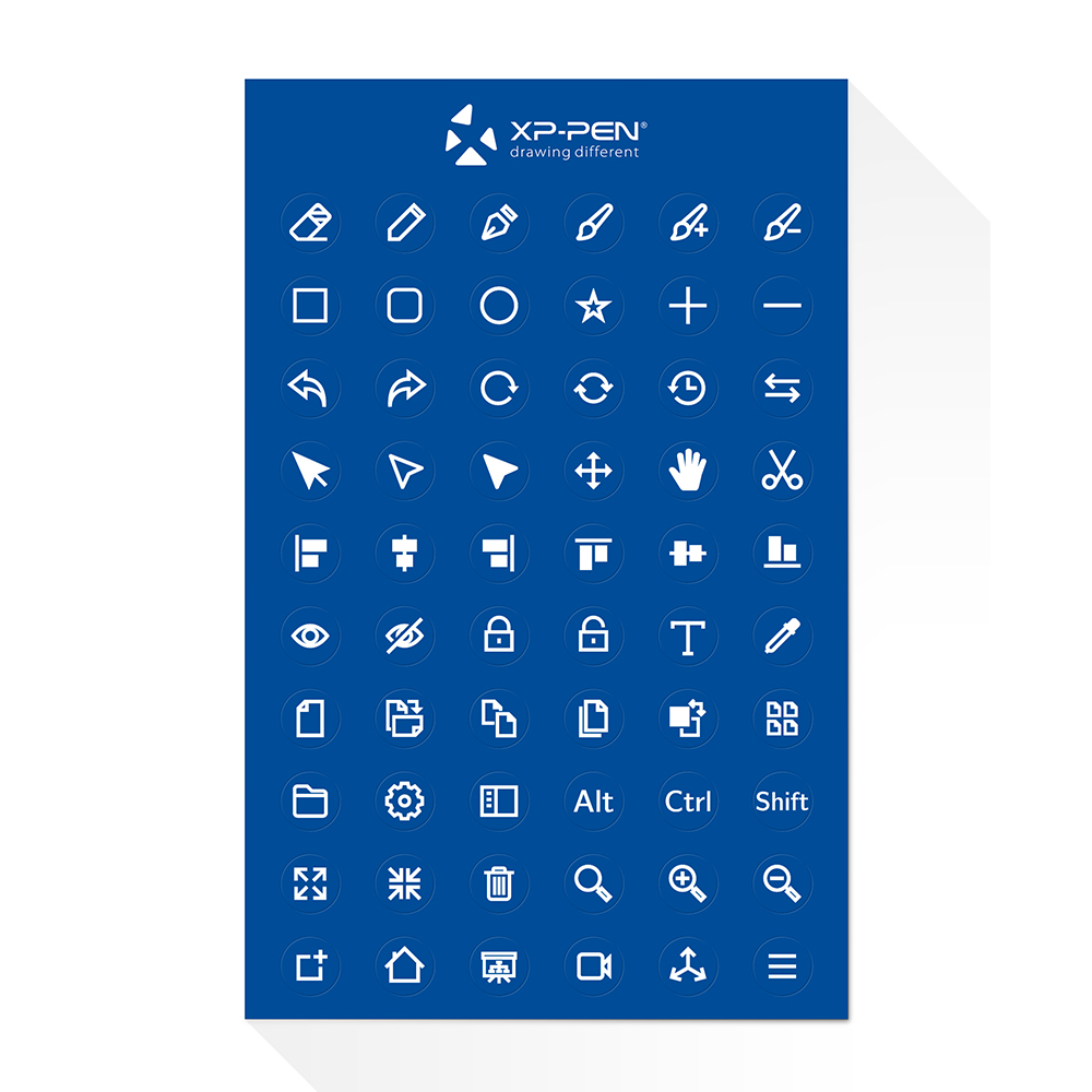 XP-PEN shortcut keys multi-function sticker(Package of 8) | XPPen ...