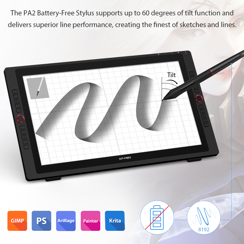 Artist 24 Pro biggest drawing tablet with screen 24inch | XP-Pen IE ...