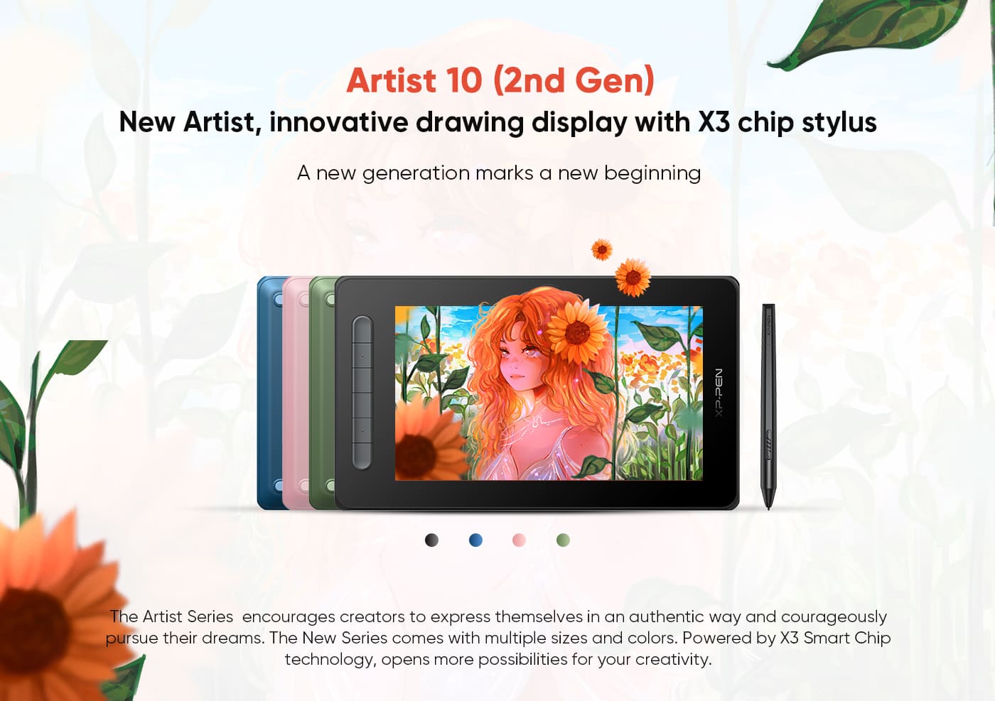 Artist 10 (2nd Generation) Affordable Pen Display Tablet | XP-Pen IE ...