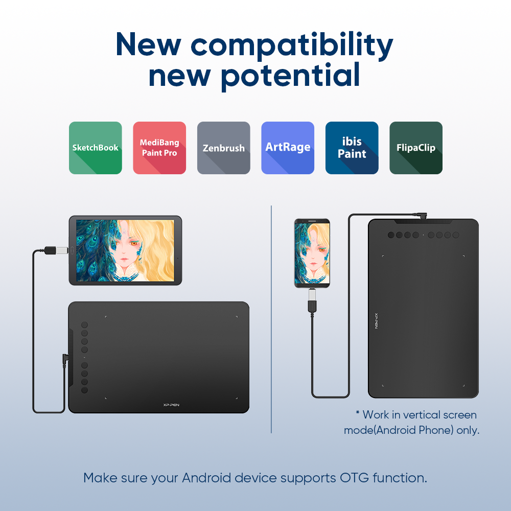 XPPen Deco 01 V2 Graphics Drawing Tablet compatible con conexiones con ...