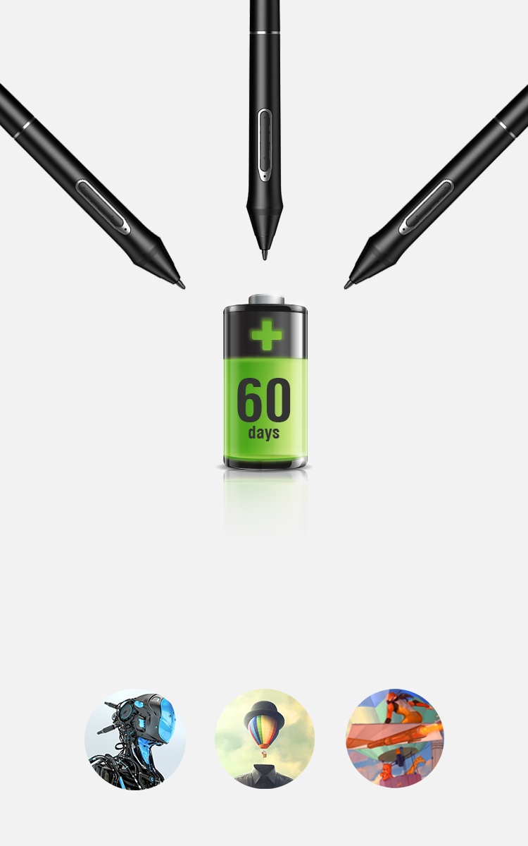 P02S Battery Stylus for Drawing Tablet | XPPen US Official Store