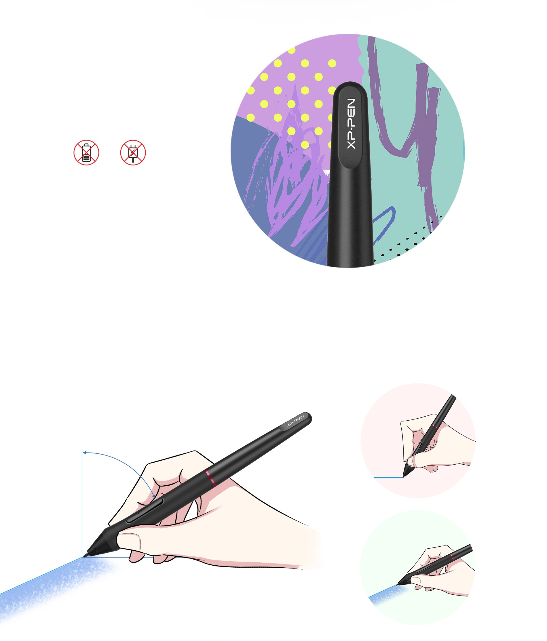 PA2 Battery-free Passive Stylus for Drawing Tablet | XPPen US Official ...