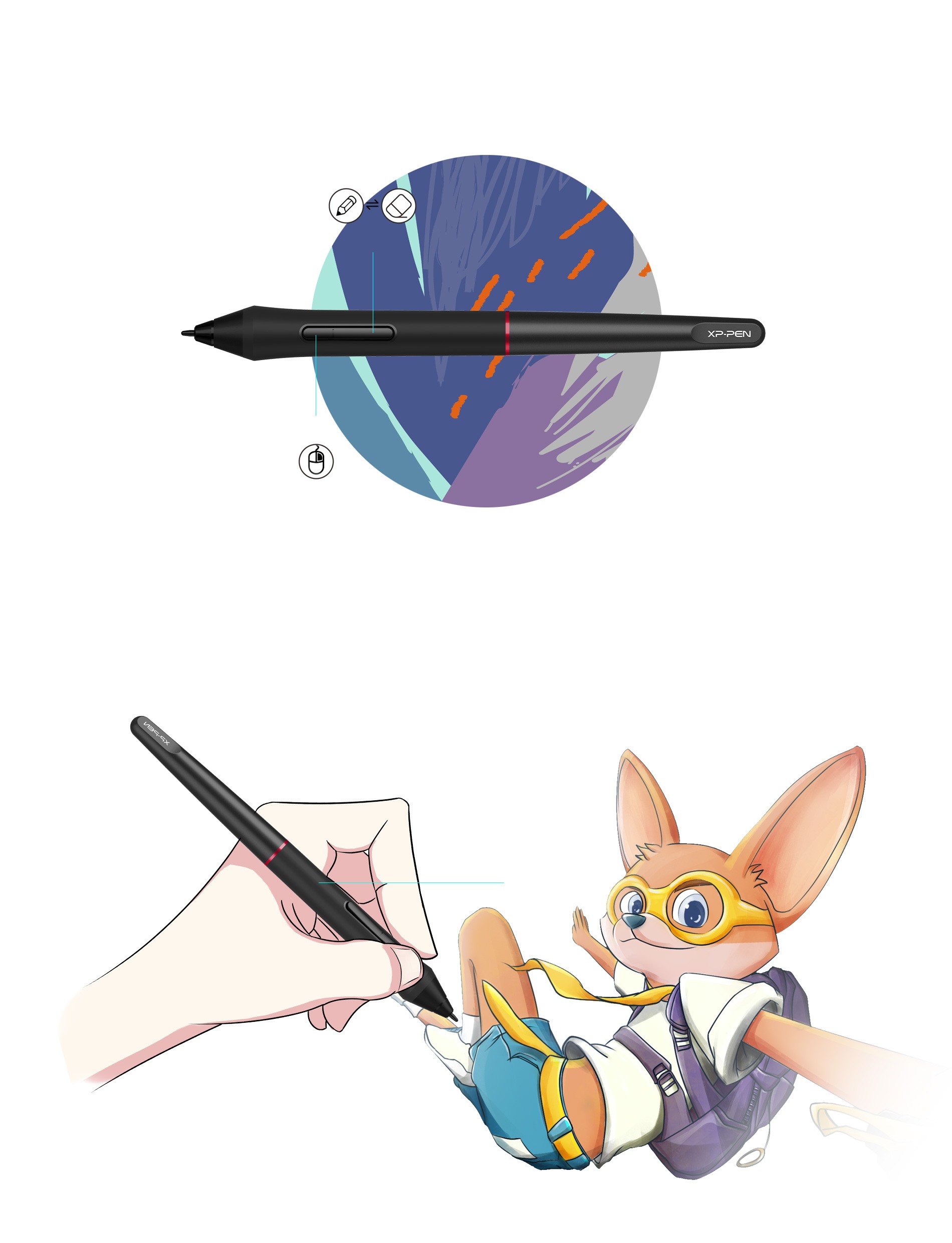 PA2 Battery-free Passive Stylus for Drawing Tablet | XPPen US Official ...